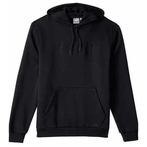 Puma | Shirts | Nwt Embossed Puma Hoodie Black | Poshmark